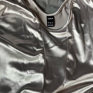 SHEIN | Pants & Jumpsuits | Alien Silver Stacked Pants | Poshmark